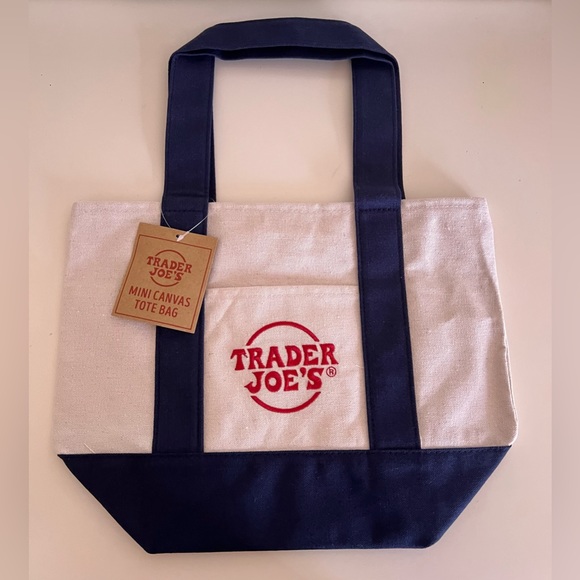 Bags | Trader Joes Mini Canvas Tote Bag | Poshmark